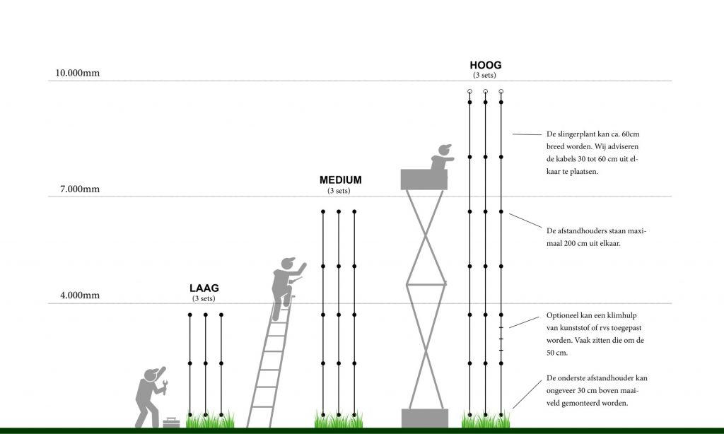 standaard systemen klimhulp - Carl Stahl Green Walls